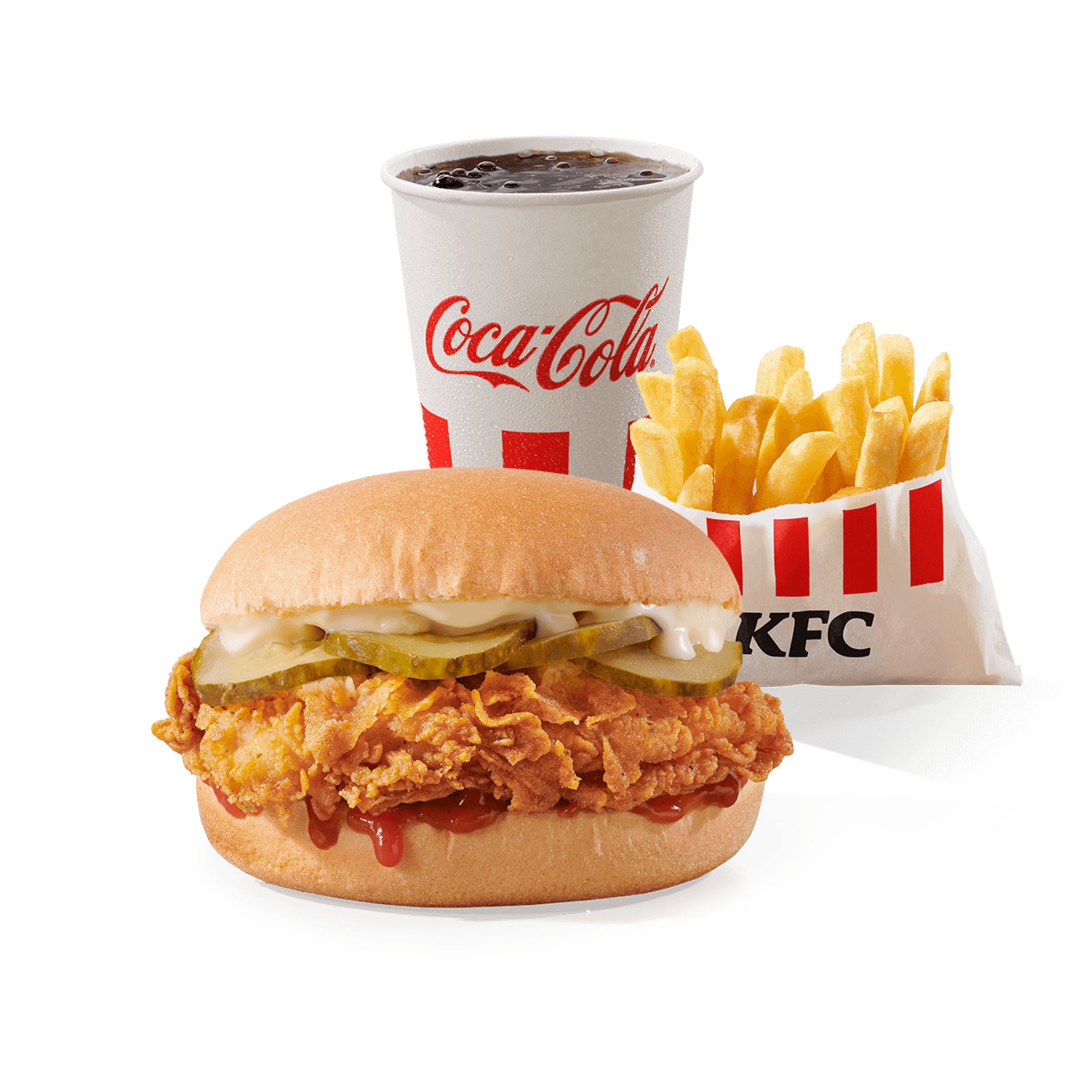KFC Booster + cartofi prăjiți/răcoritoare